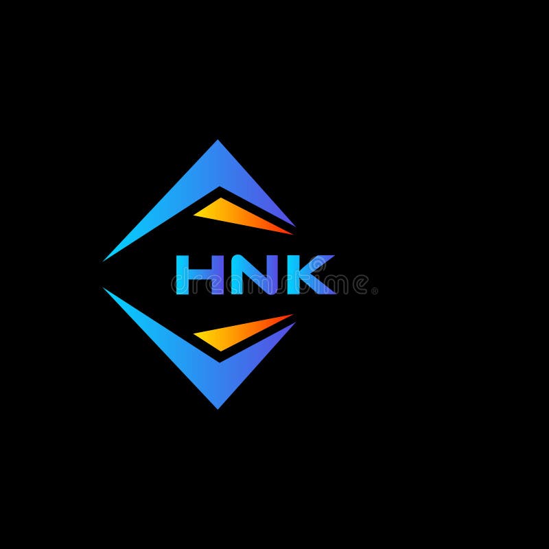 HNK Abstract Technology Logo Design on Black Background. HNK Creative ...