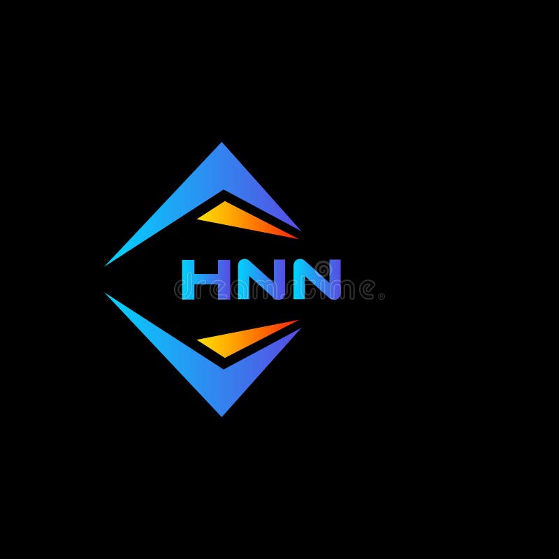 HNN Abstract Technology Logo Design on Black Background. HNN Creative ...
