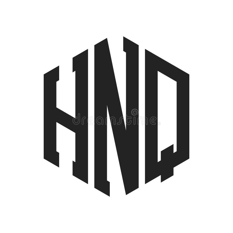 HNQ Logo Design. Initial Letter HNQ Monogram Logo Using Hexagon Shape ...