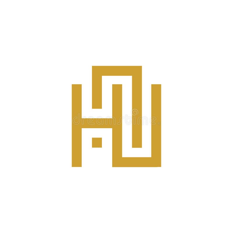 HNU Initial Letter Logo Design Element. Logo Vector Template Stock ...