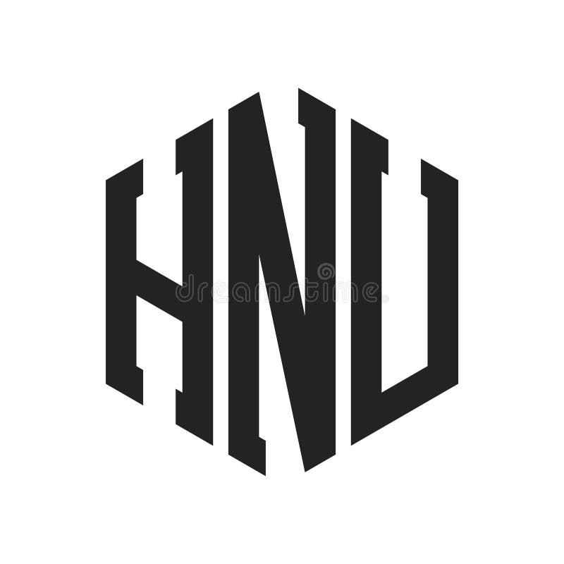 HNU Logo Design. Initial Letter HNU Monogram Logo Using Hexagon Shape ...