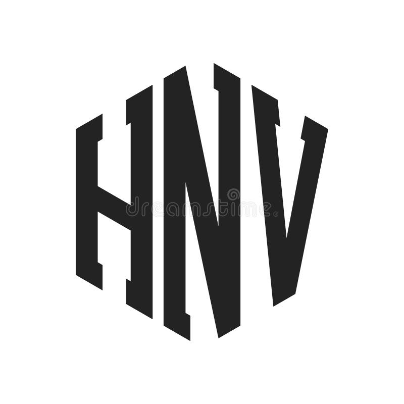 HNV Logo Design. Initial Letter HNV Monogram Logo Using Hexagon Shape ...