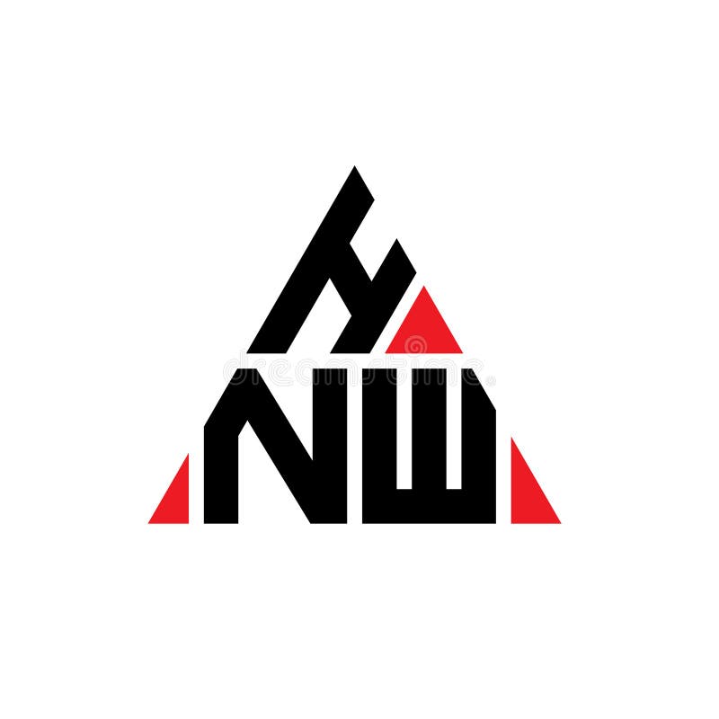 HNW Triangle Letter Logo Design with Triangle Shape. HNW Triangle Logo ...
