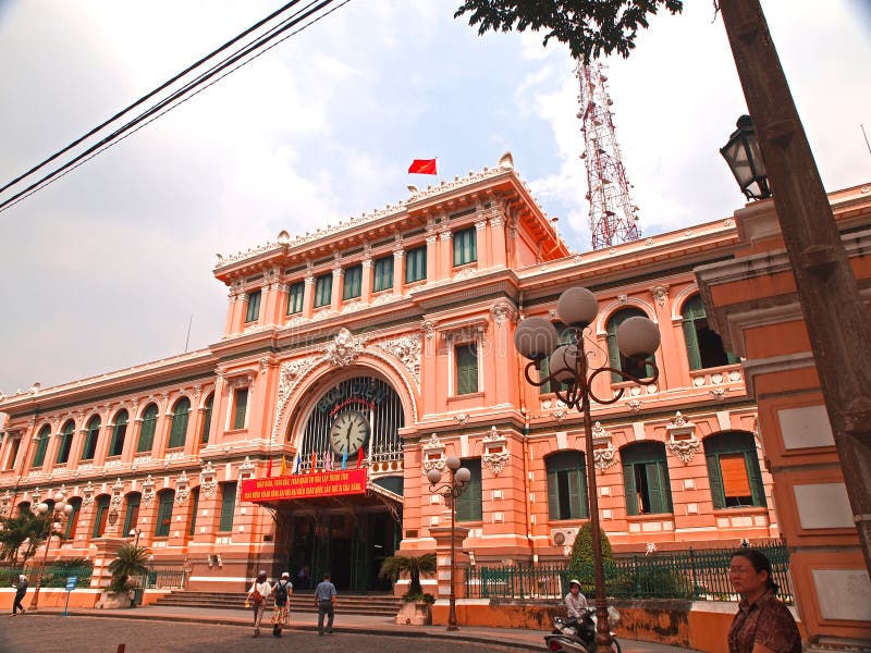 Ho Chi Minh City-Post Office Editorial Photography - Image of city ...