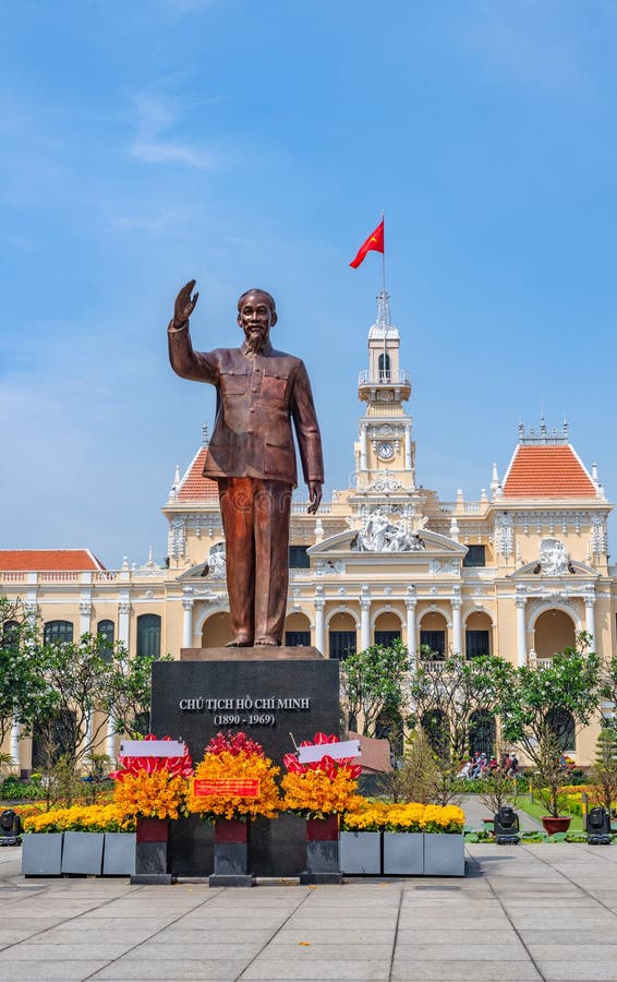 Ho Chi Minh Statue in Front of City Hall, Saigon, Ho Chi Minh City ...
