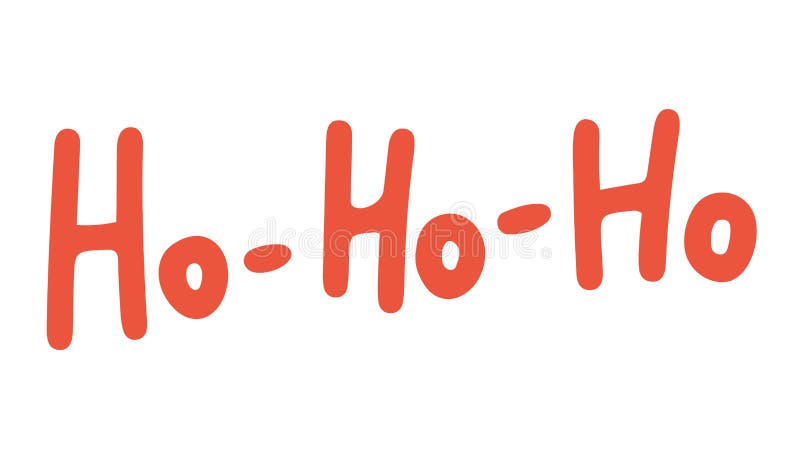 Ho-ho-ho Inscription. Isolated Text on White Background. Vector ...