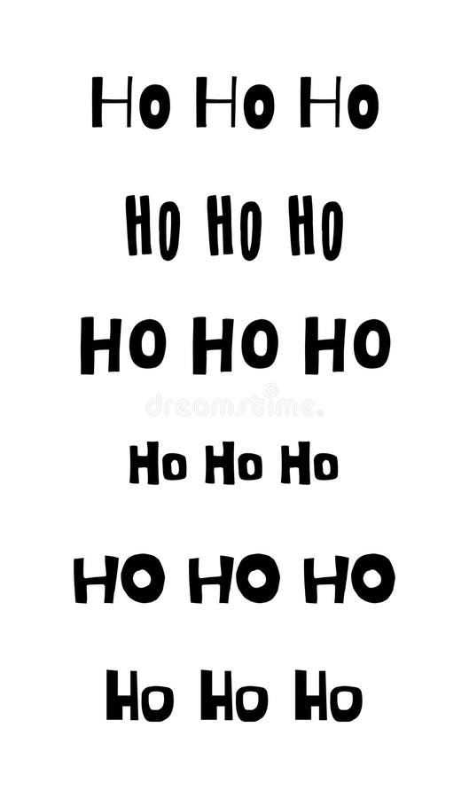 Ho Ho Ho Text in Different Fonts for Christmas Design and Holiday Decor ...
