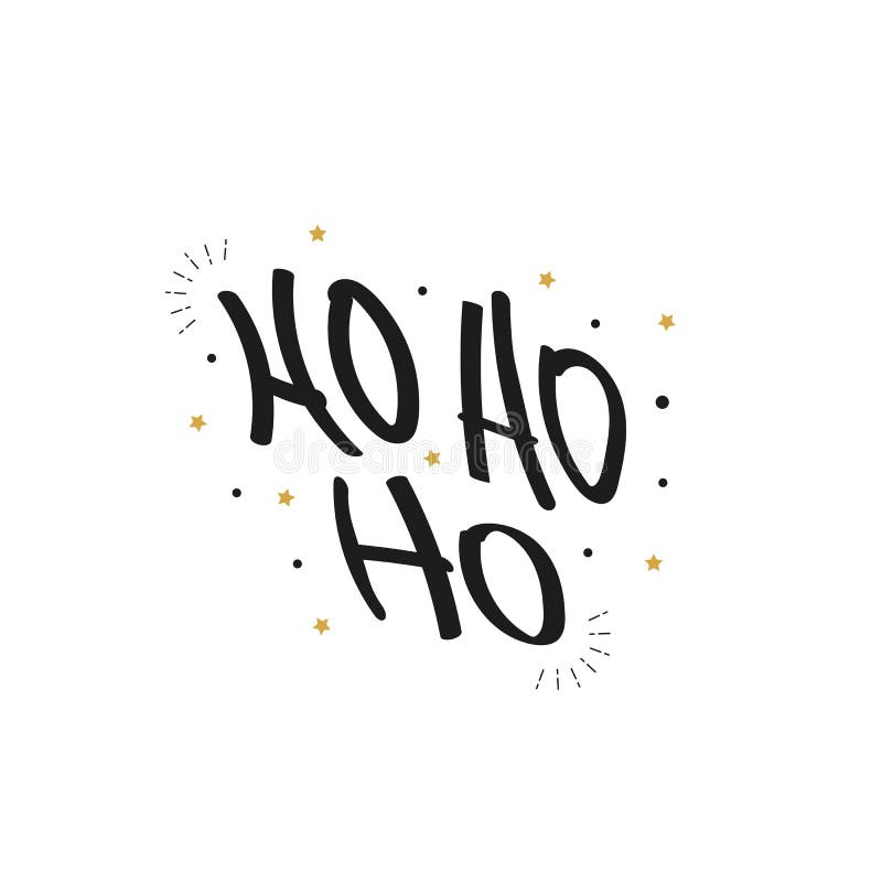 Ho Ho Ho Ho Ho Vectorial Navidad Dorado Letras De Fondo Blanco Stock de ...