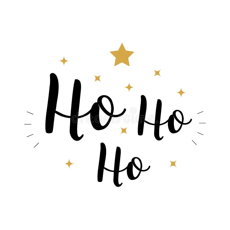 Ho Ho Ho Ho Ho Vectorial Navidad Dorado Letras De Fondo Blanco Stock de ...