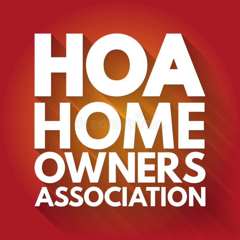 HOA - Homeowners Association Acronym Concept Stock Illustration ...