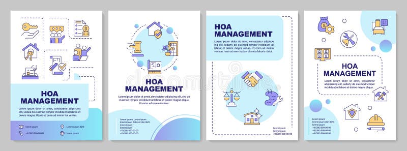 HOA Management Benefits Blue Gradient Brochure Template Stock ...
