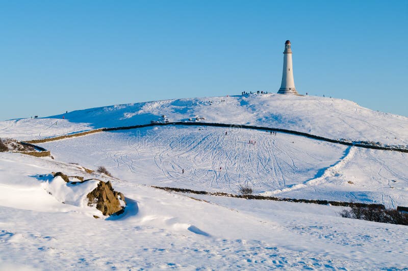 Hoad Hill in winter stock photo. Image of monument, united - 17510312