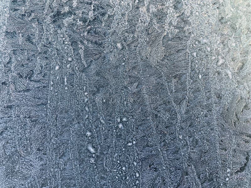 Hoar Frost on Glass, Abstract Natural Pattern Stock Image - Image of ...
