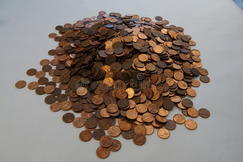 Hoard of pennies stock photo. Image of copper, currency - 281885758