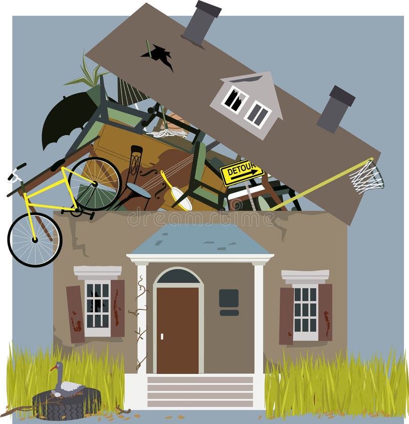 Hoarder House stock vector. Illustration of disorder - 50189337