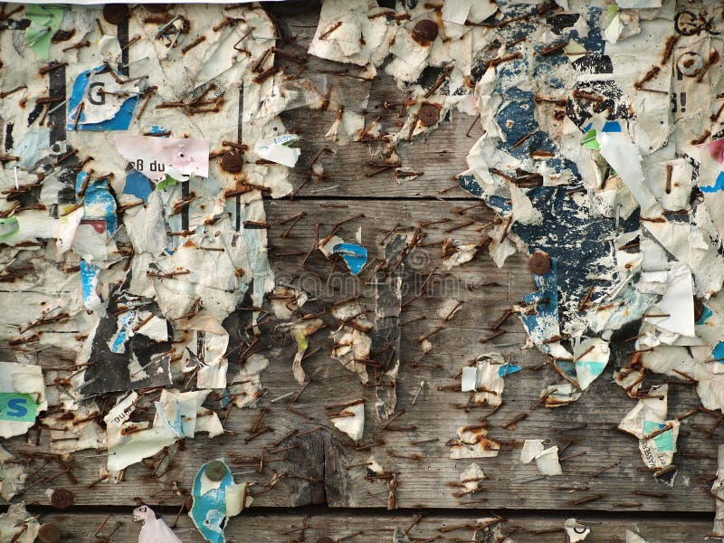 Hoarding stock image. Image of remains, torn, posters - 14262655