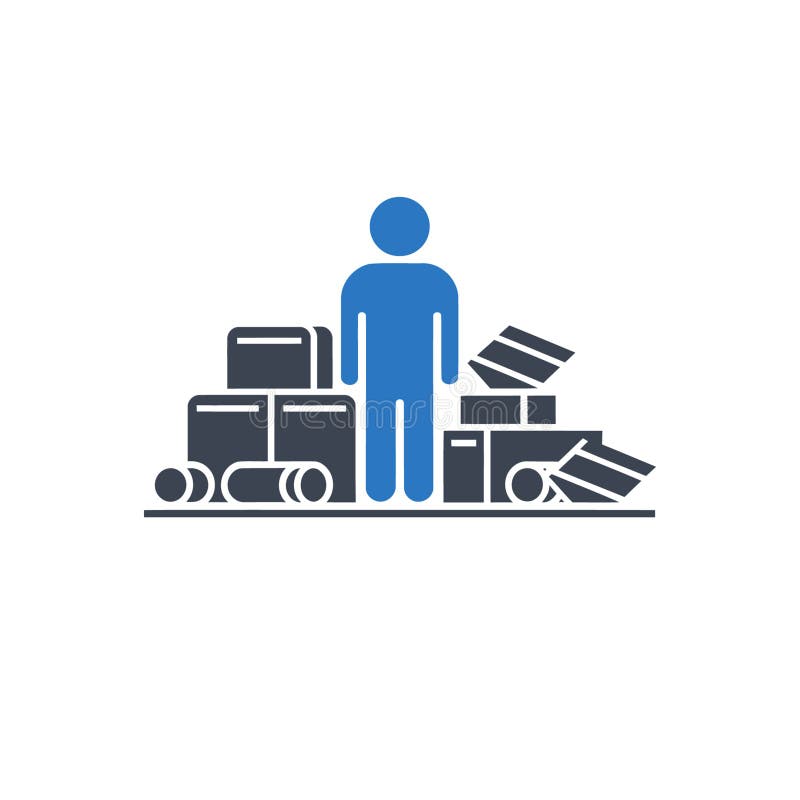 Hoarding Clutter Disorder Icon Stock Vector - Illustration of clutter ...