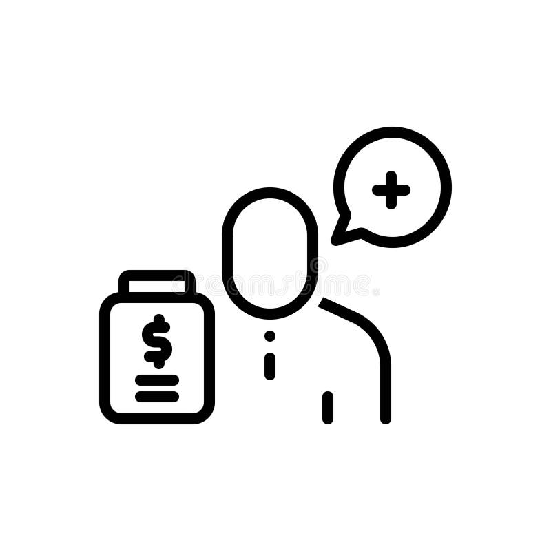 Black Line Icon for Hoarding, Money and Business Stock Vector ...