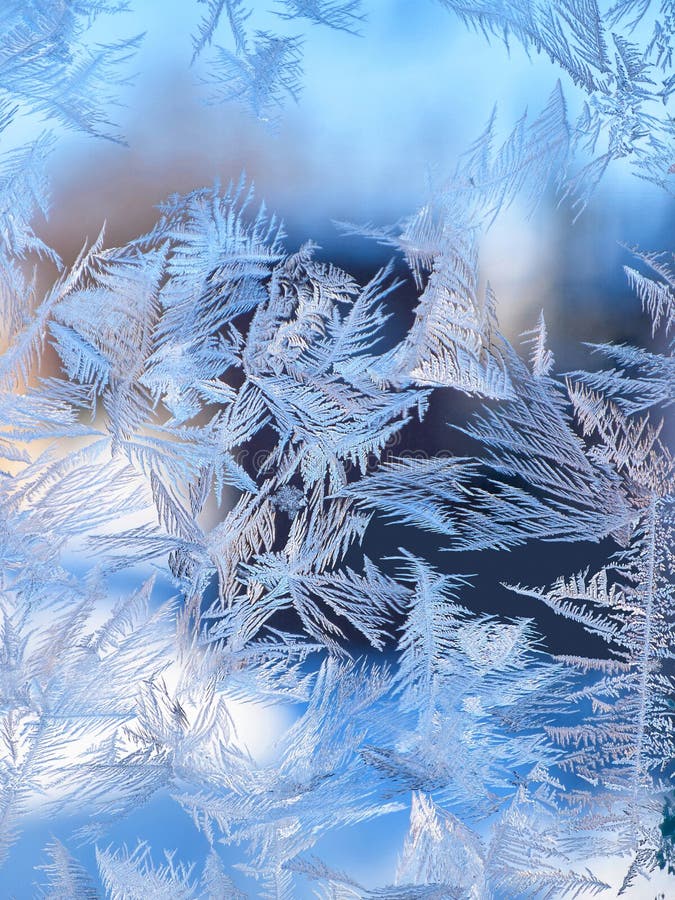 Hoarfrost pattern on glass stock photo. Image of glitter - 7330052