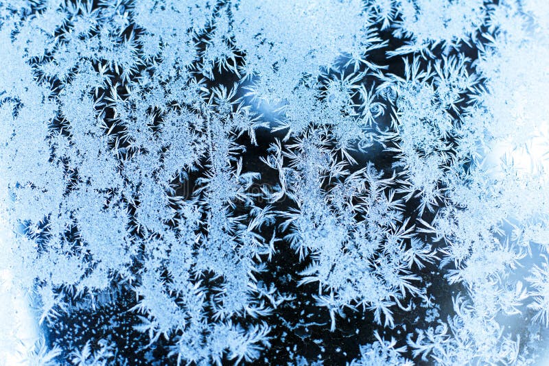 Hoarfrost Texture As Background Stock Photo - Image of blue, pattern ...