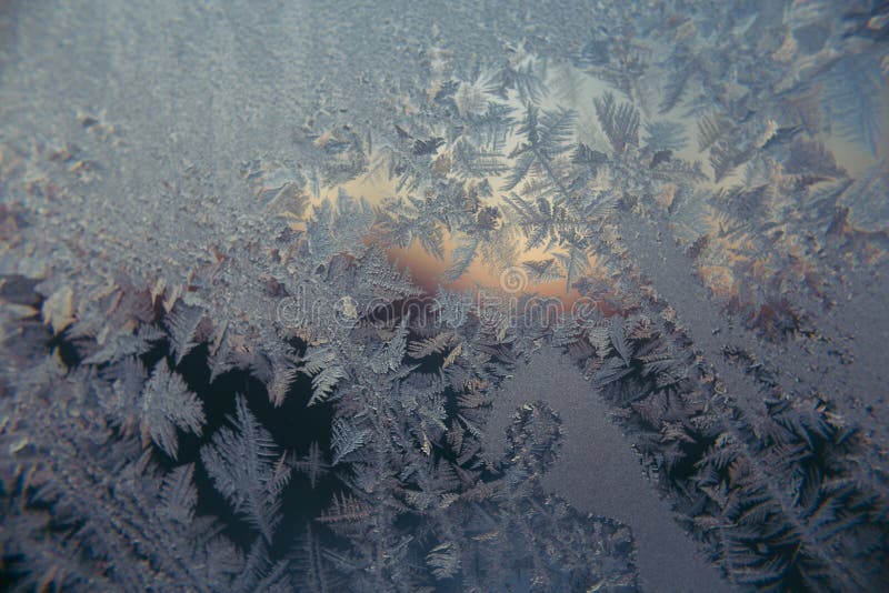 Hoarfrost on window stock photo. Image of abstract, sunbeam - 18599178