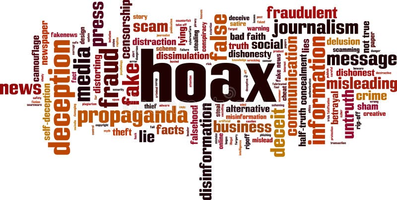 Hoax word cloud stock vector. Illustration of camouflage - 284211016