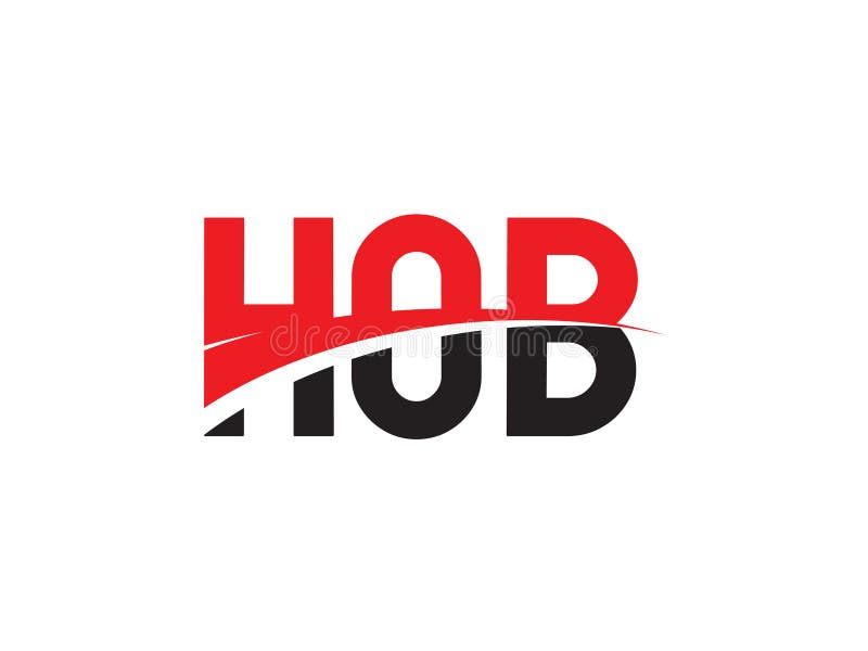 HOB Letter Initial Logo Design Vector Illustration Stock Vector ...