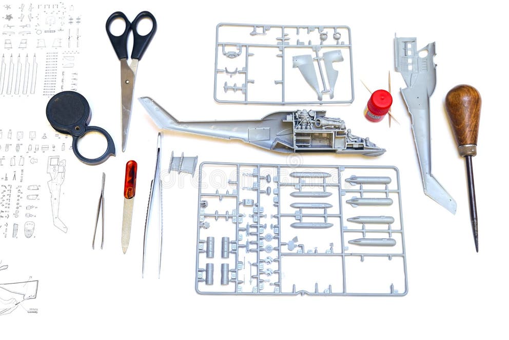 Hobbies Assembled Model Helicopter Stock Photo - Image of precision ...