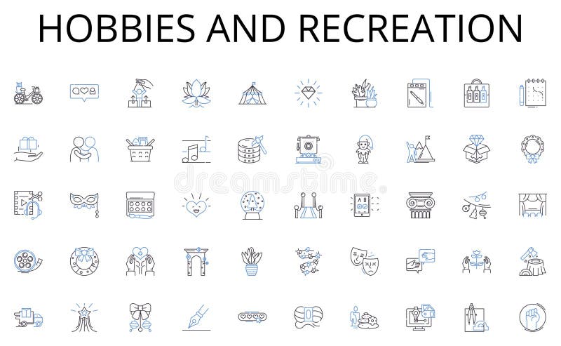 Hobbies and Learning Line Icons Collection. PPE, Social Distancing ...