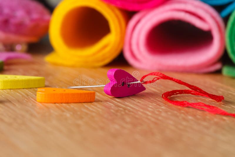 Hobby Leisure Concept. Needlework Objects Stock Image - Image of ...