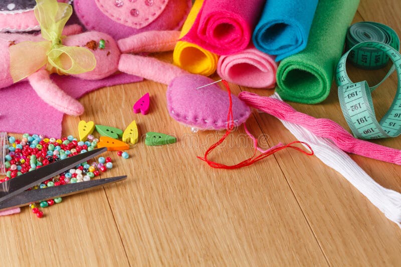 Hobby Leisure Concept. Needlework Objects Stock Photo - Image of ...