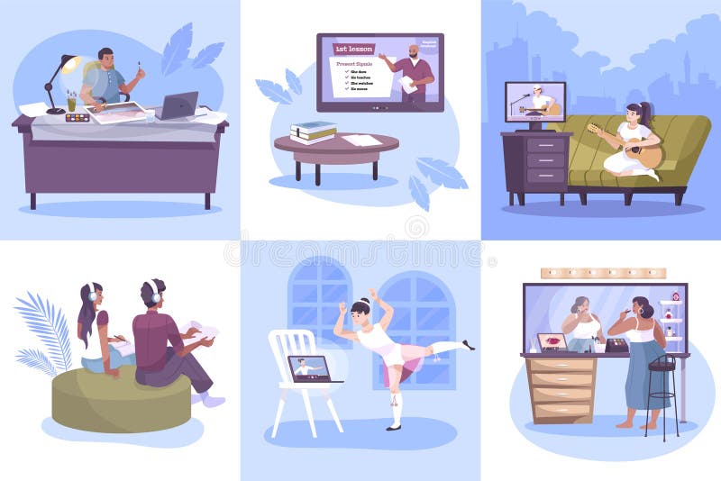 Hobby Online Design Concept Stock Vector - Illustration of graphic ...