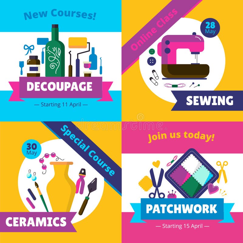 Vector Sewing Classes Poster Stock Illustrations – 29 Vector Sewing ...
