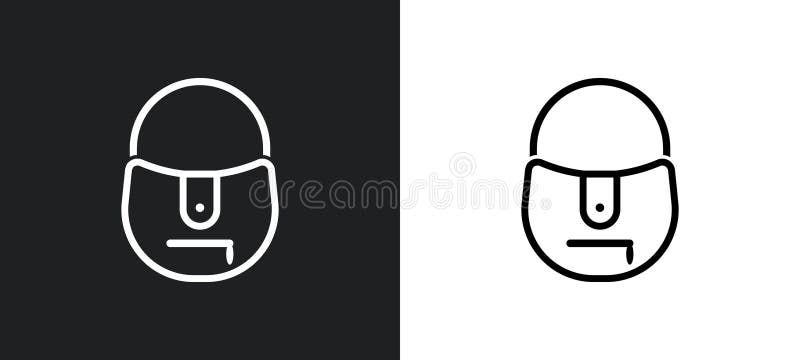 Hobo Bag Outline Icon in White and Black Colors. Hobo Bag Flat Vector ...