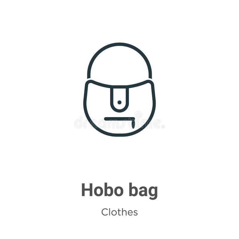 Hobo Bag Outline Vector Icon. Thin Line Black Hobo Bag Icon, Flat ...
