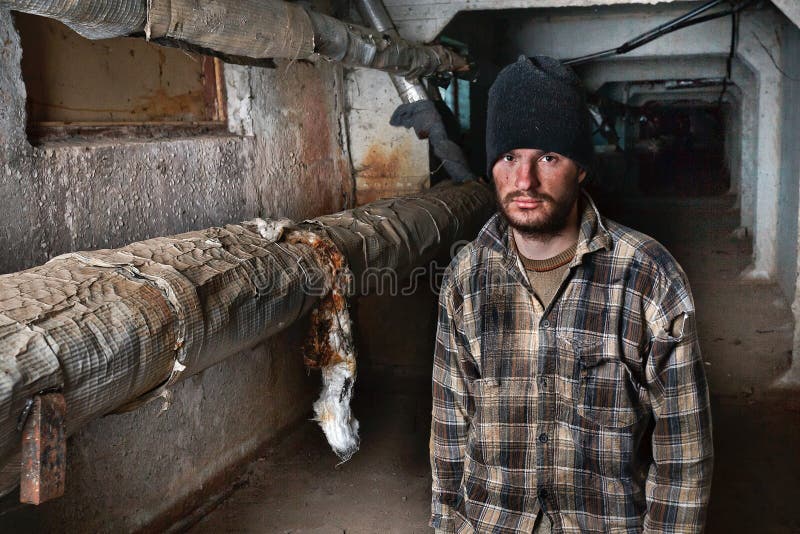 Hobo Young man stock photo. Image of beard, facial, fool - 25210400