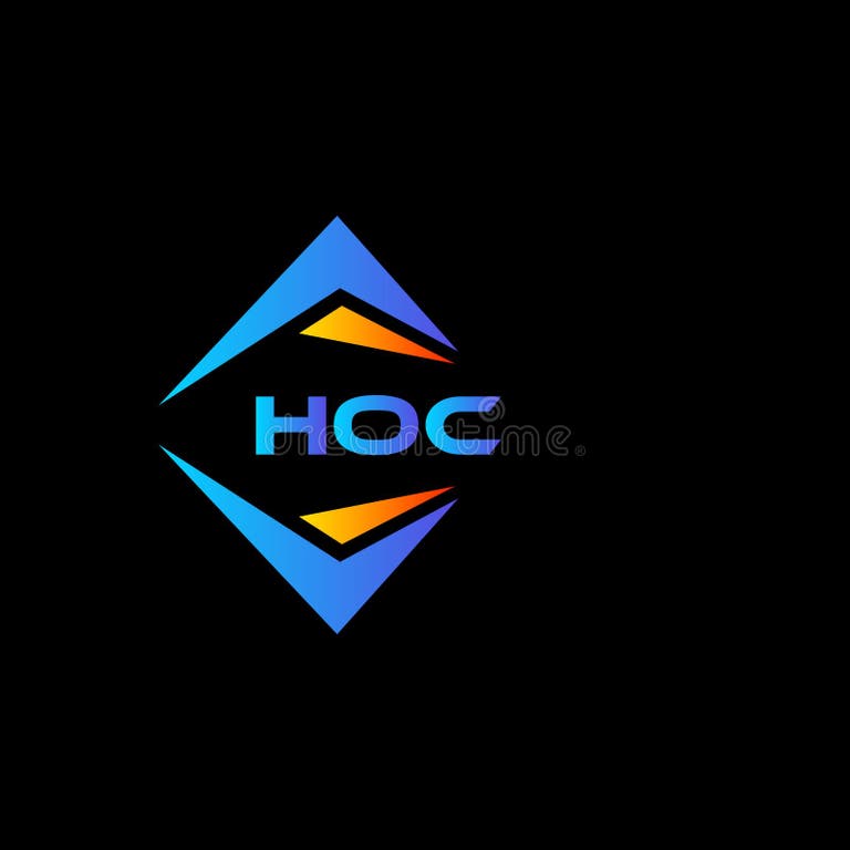 HOC Abstract Technology Logo Design on Black Background. HOC Creative ...