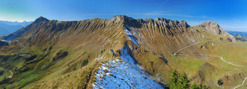 Hochplatte - Mountain Ridge in the Alps Stock Photo - Image of soft ...