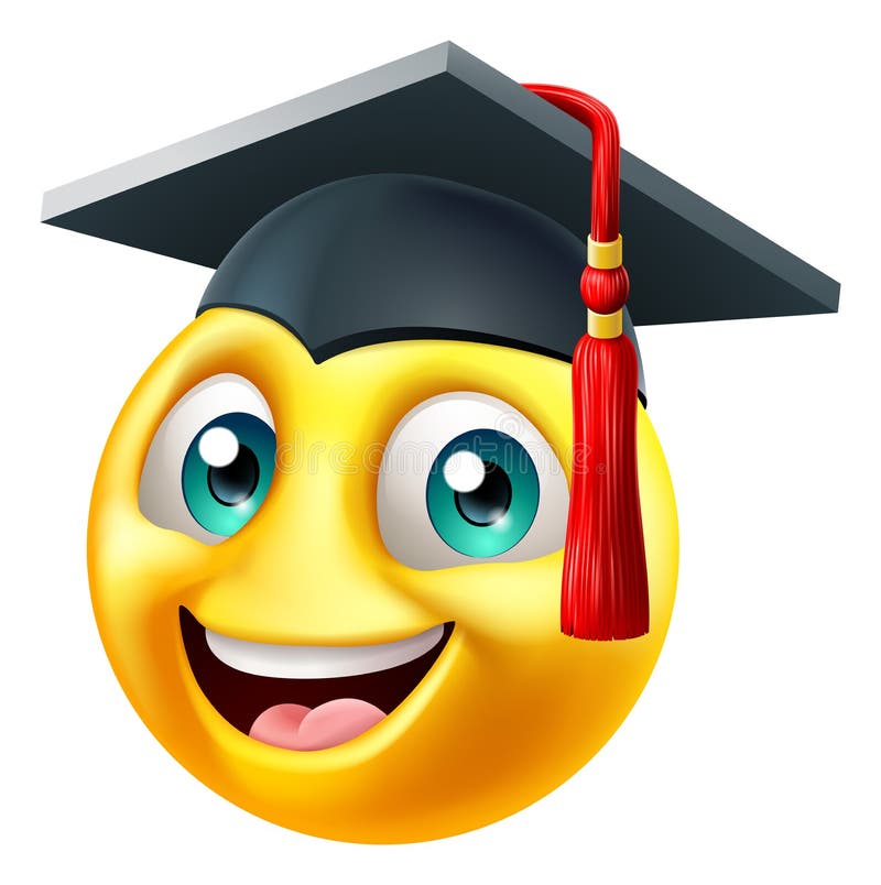 Hochschulabsolventin Emoji Emoticon Vektor Abbildung - Illustration von ...