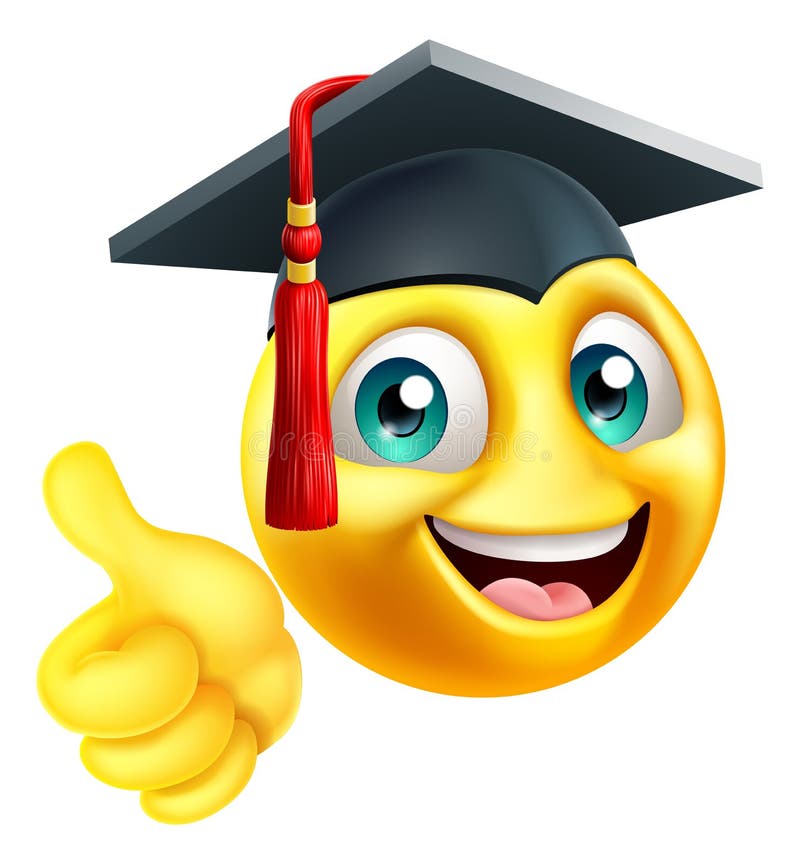 Hochschulabsolventin Emoji Emoticon Vektor Abbildung - Illustration von ...