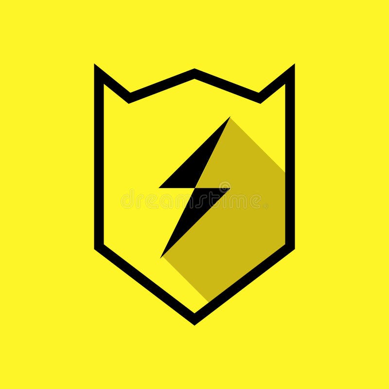 Hochspannung Oder Donner Logo Icon Vektor Abbildung - Illustration von ...