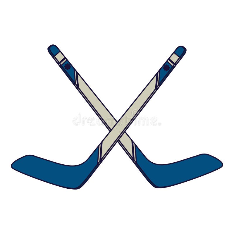 Hocket sticks crossed stock vector. Illustration of snow - 143613967