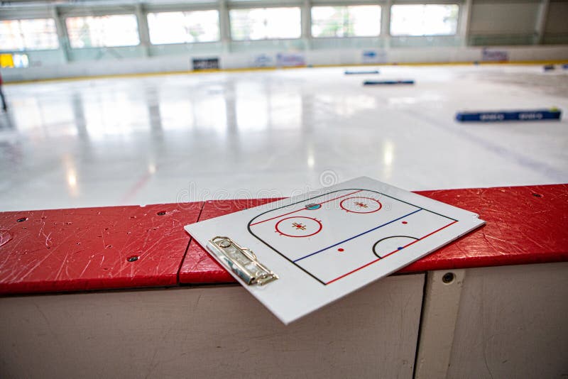 Hockey Board with Tactic Ice Rink Table Stock Photo - Image of match ...
