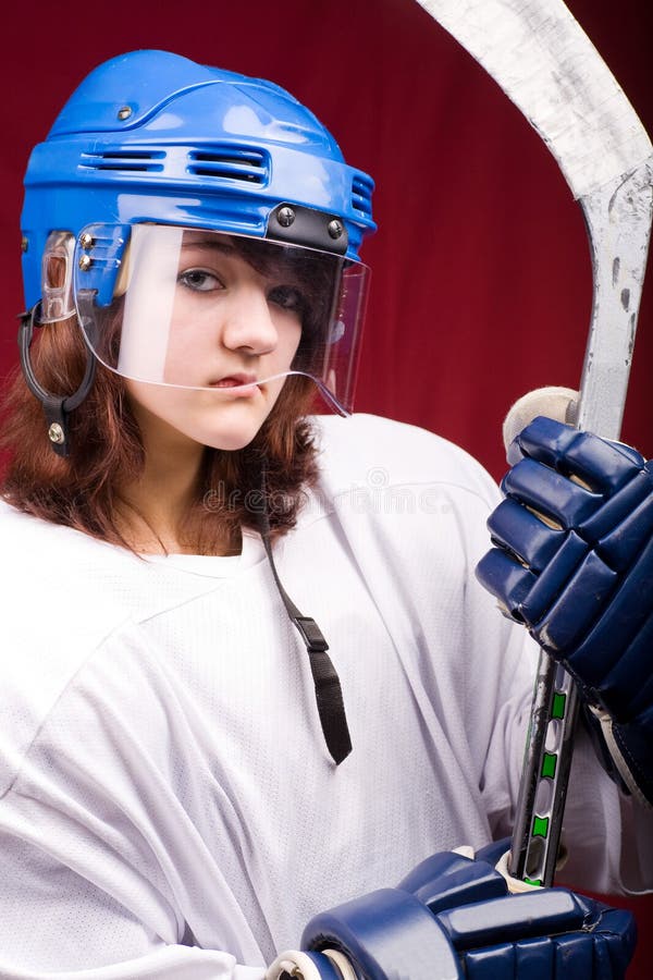 Hockey girl stock image. Image of games, scoring, competitive - 7893285