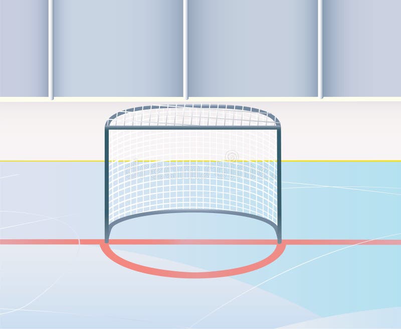 Hockey goal. stock vector. Illustration of stadium, sport - 10786372