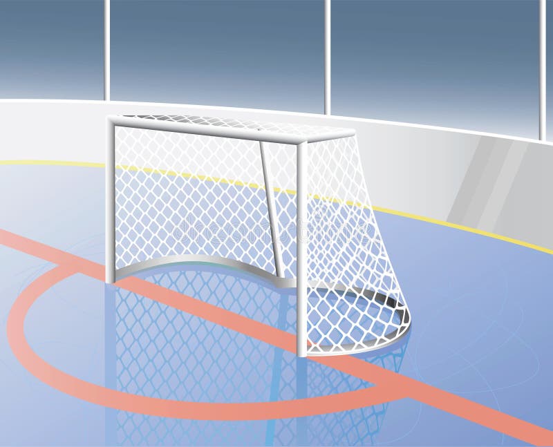 Hockey goal. stock vector. Illustration of match, realistic - 12896193