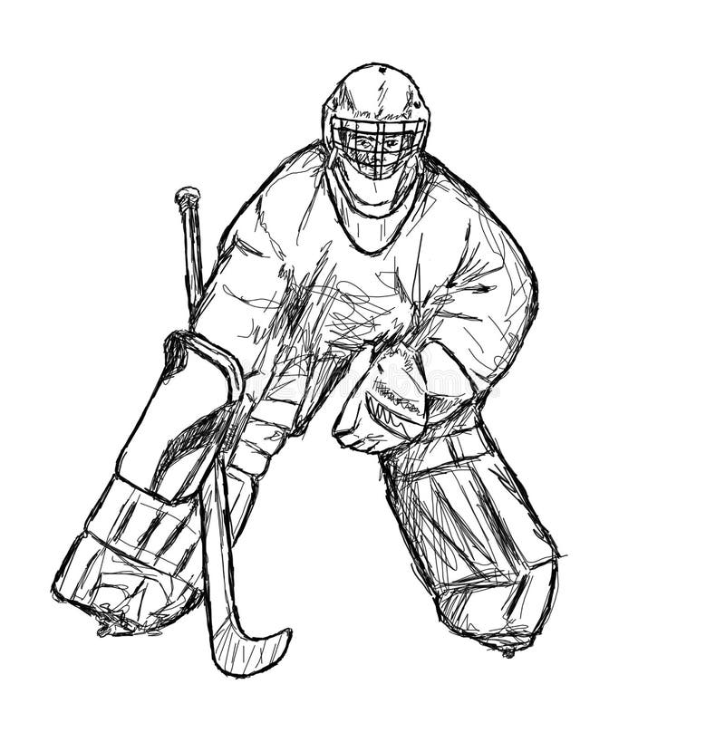 Hockey player stock illustration. Illustration of black - 1786350