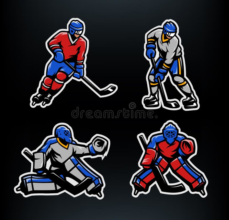 Hockey Goalkeeper Logo, Emblem. Stock Vector - Illustration of goalie ...
