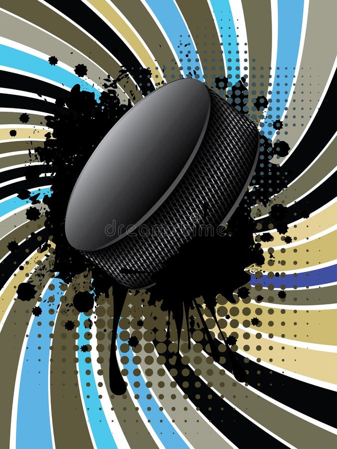 Hockey Puck on Background with Rays Stock Vector - Illustration of puck ...