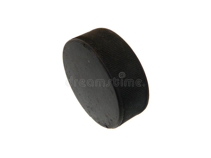 Hockey Puck Isolated on White Background Stock Photo - Image of circle ...
